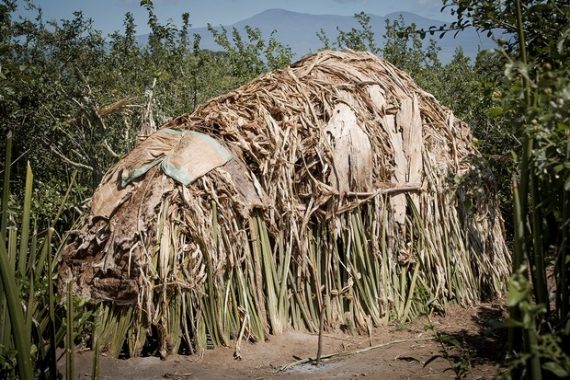 La hutte du peuple Hadza