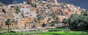 Maison en sac de terre au sud d'Oman